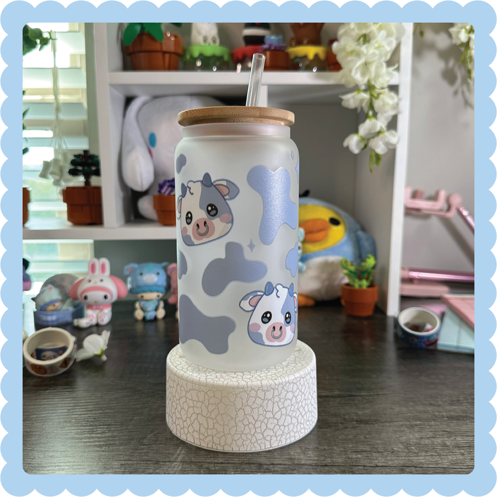 Skim Milk Cow Glass Cup – Skim Milk Studio